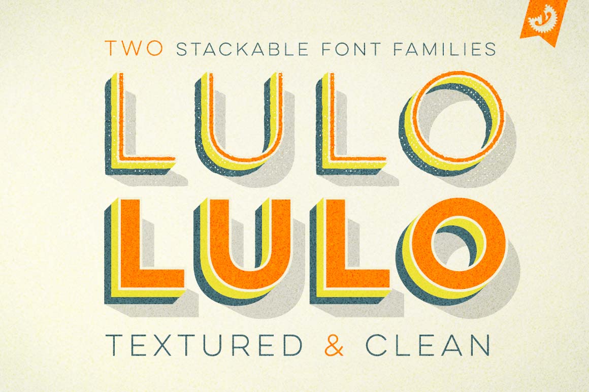 Lulo Font Families (textured and Clean) - only $14! - MightyDeals